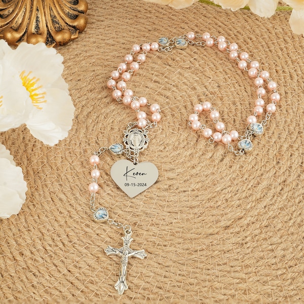 Baptism Bracelet Rosary - Etsy