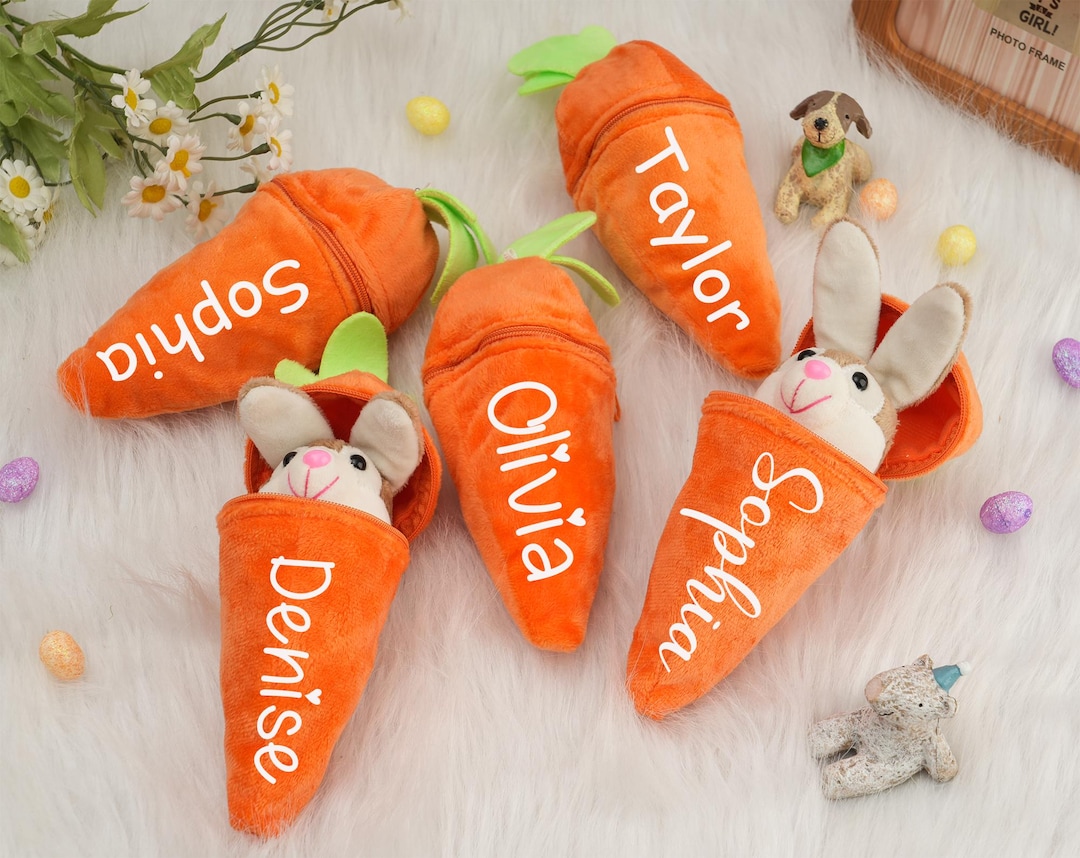 Personalized Plush Easter Carrot Bunny,custom Carrot Bunny With Name ...