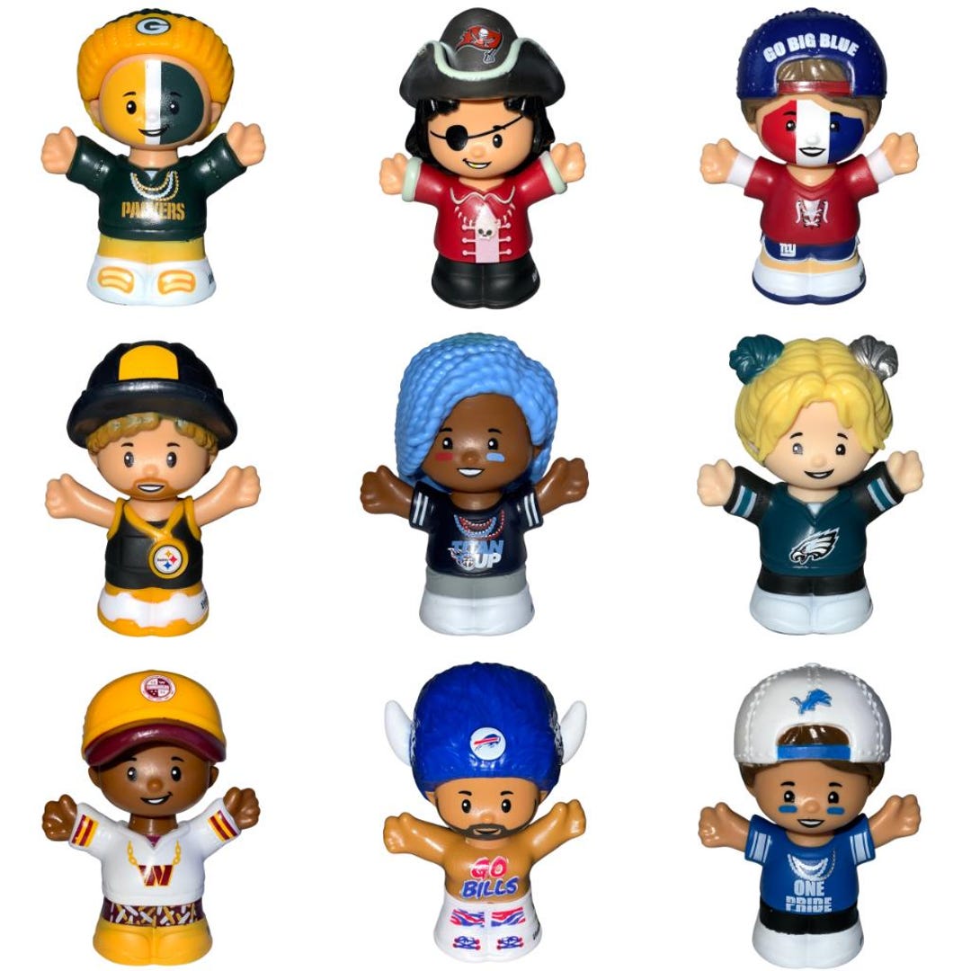 Fisher Price Little People Collector NFL Fans/mascots Single Figures 6 ...