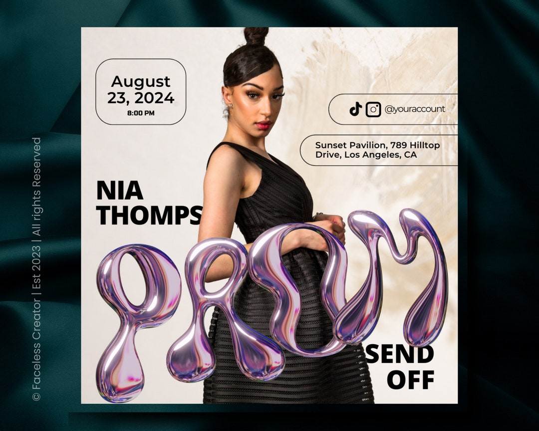 Prom Send off Flyer Balloon Style , Editable Prom Flyer Canva Template ...