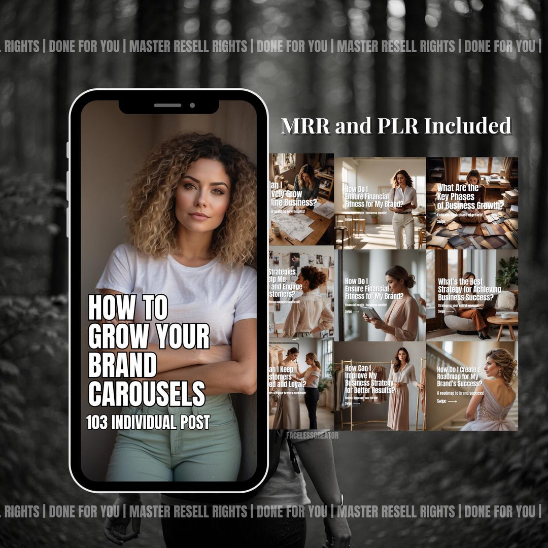 How to Grow Your Brand Carousels Master Resell Right PLR With Editable ...