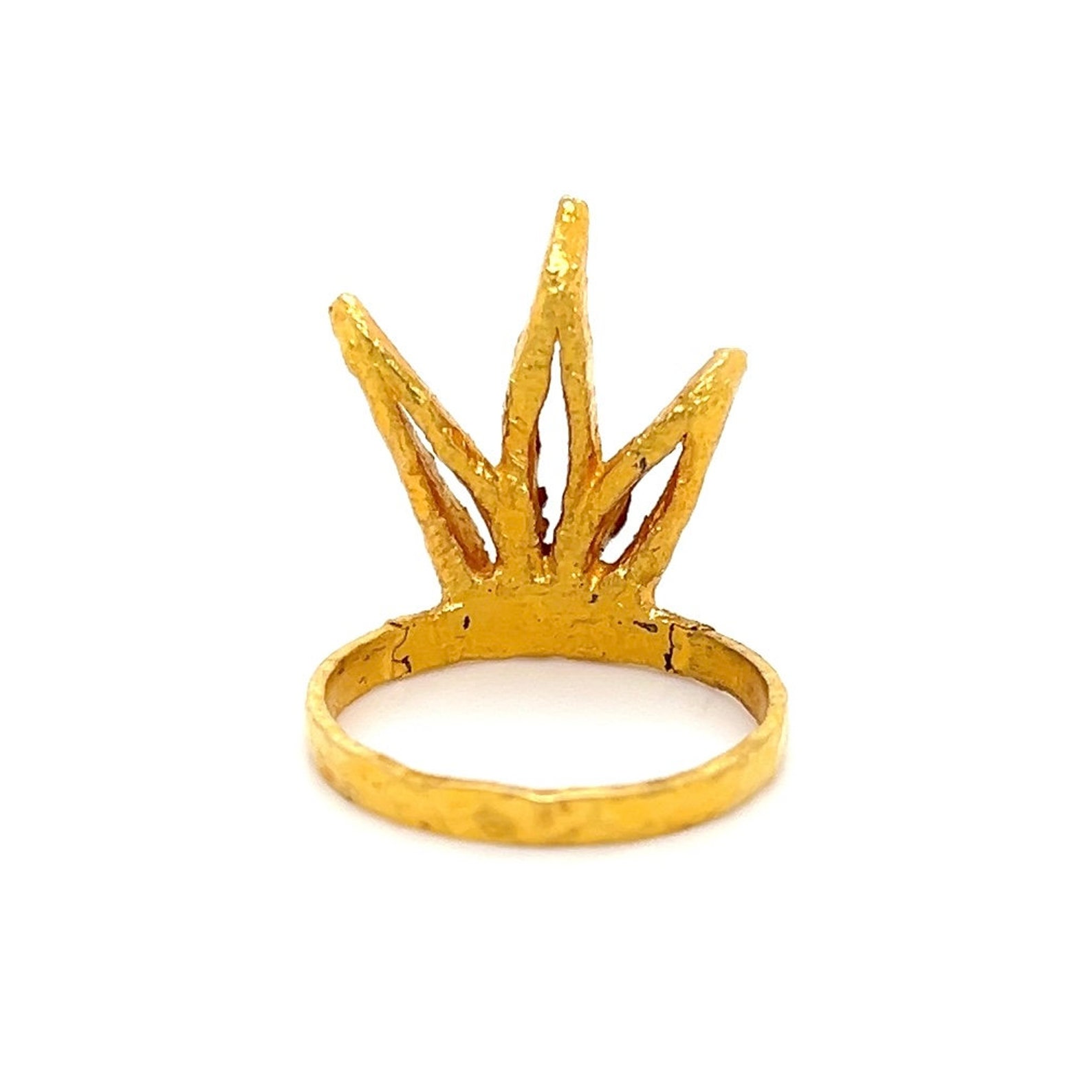 Boho Chic Organic Gold Ring I Electroform Star Anise I Handcrafted ...