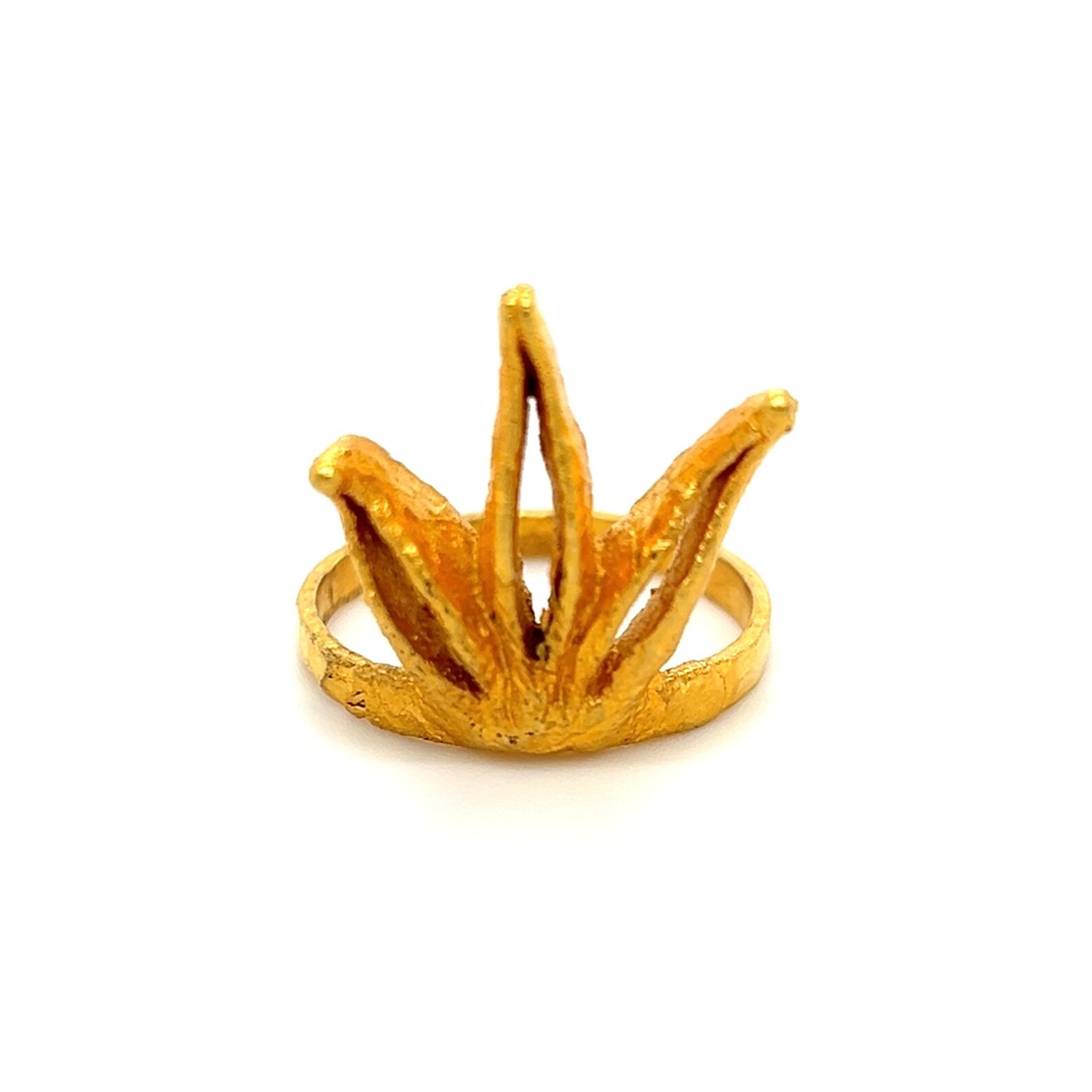 Boho Chic Organic Gold Ring I Electroform Star Anise I Handcrafted ...