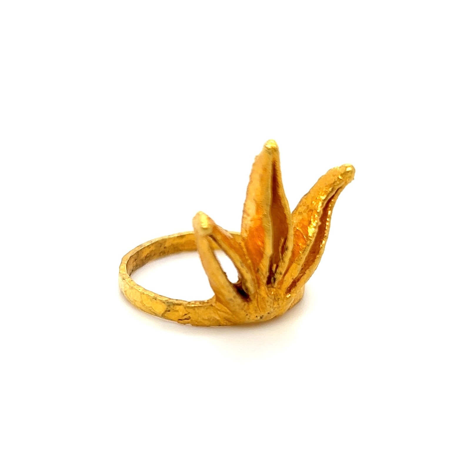 Boho Chic Organic Gold Ring I Electroform Star Anise I Handcrafted ...