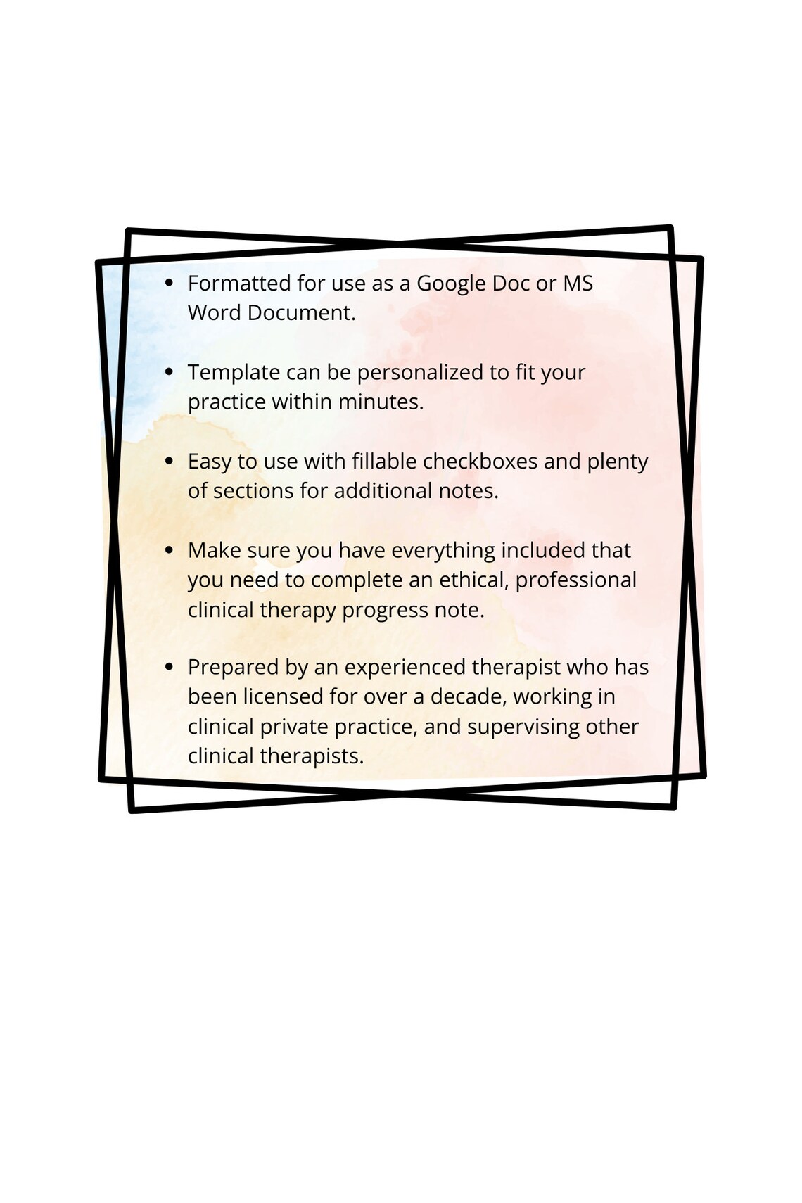 Clinical Therapy Progress Note Template - Etsy UK