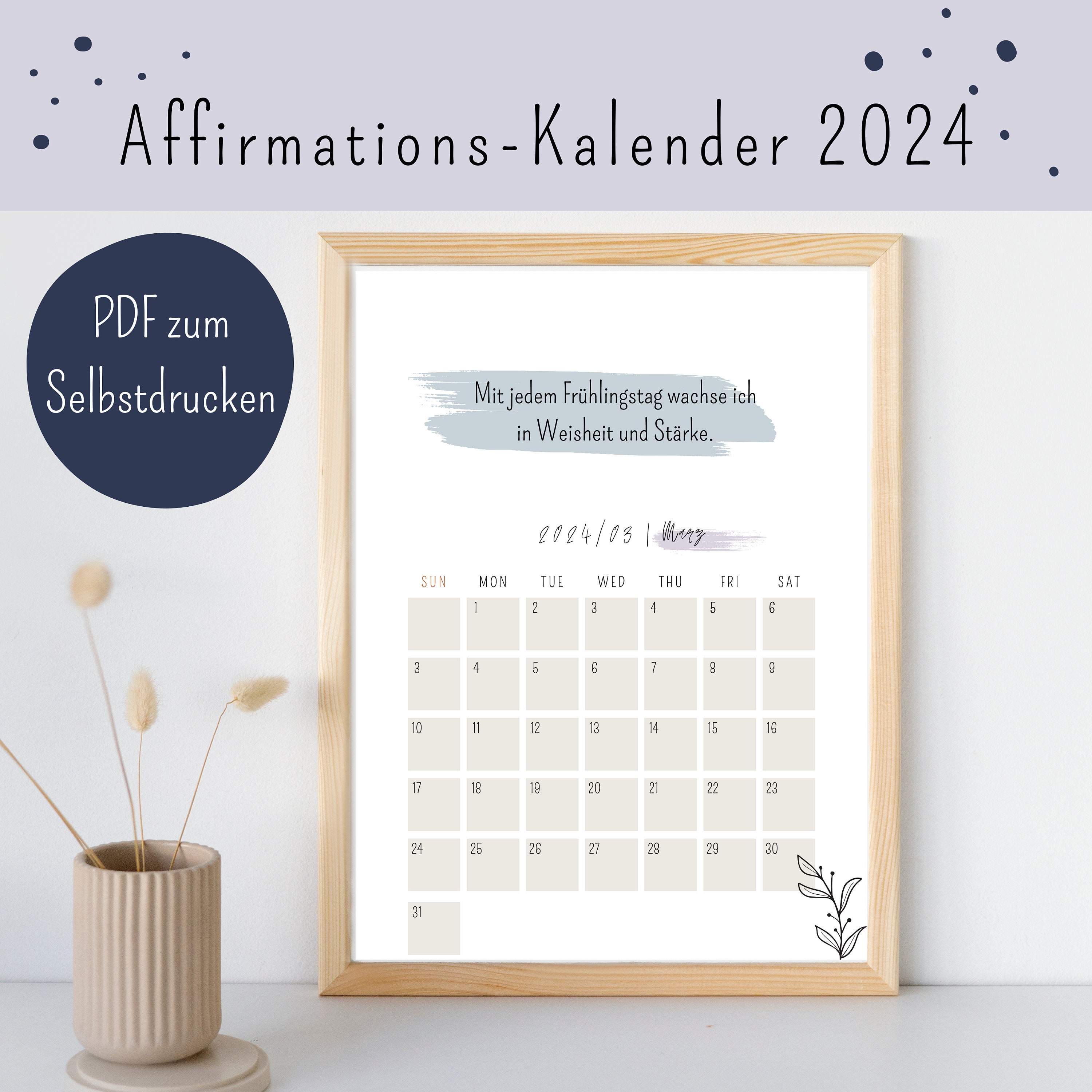 Calendar 2024 Affirmation Calendar Desk Calendar Postcards Gift ...