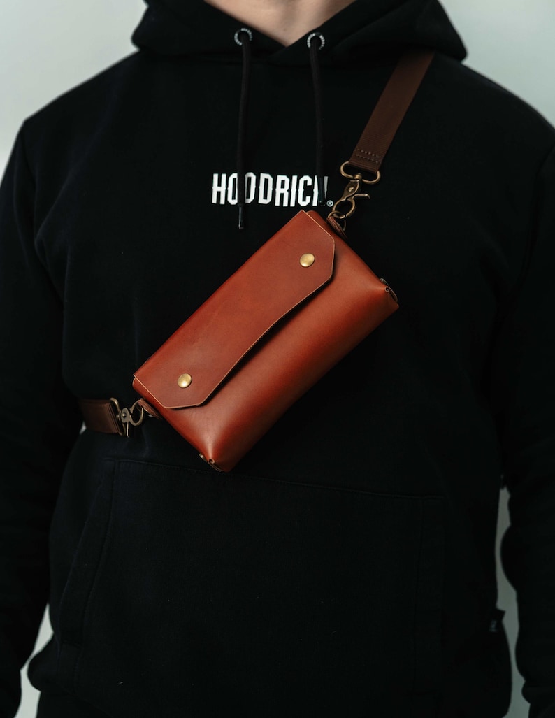 One Piece Bag - Leather Pattern | Unisex Belt Bag, Shoulder & Crossbody ...