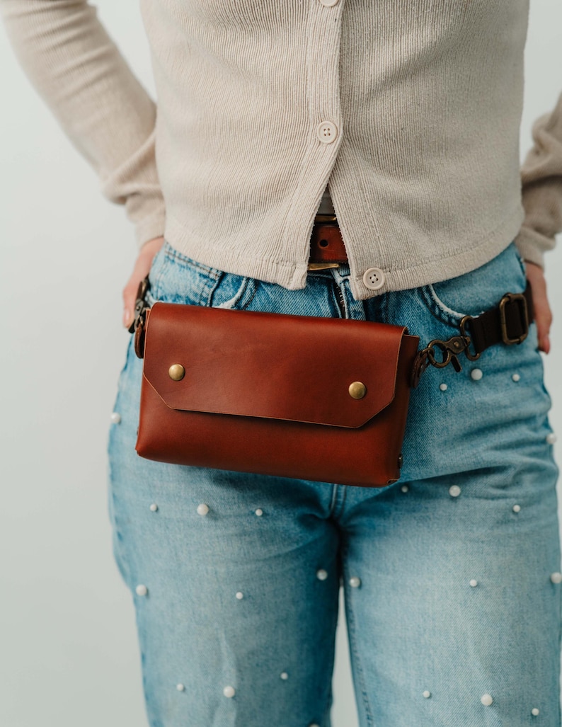 One Piece Bag - Leather Pattern | Unisex Belt Bag, Shoulder & Crossbody ...