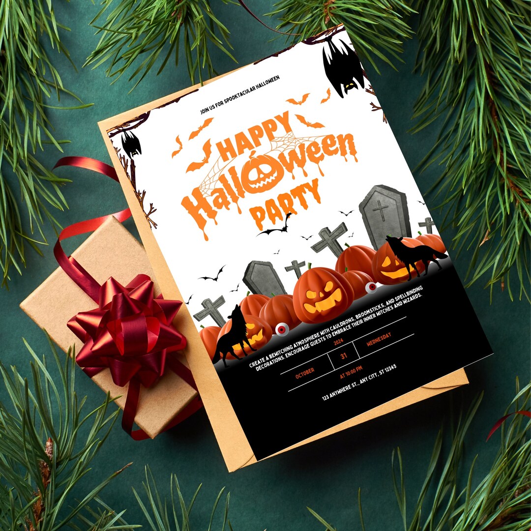 Spooktacular Halloween Party Invitation Scary Party Invite - Etsy