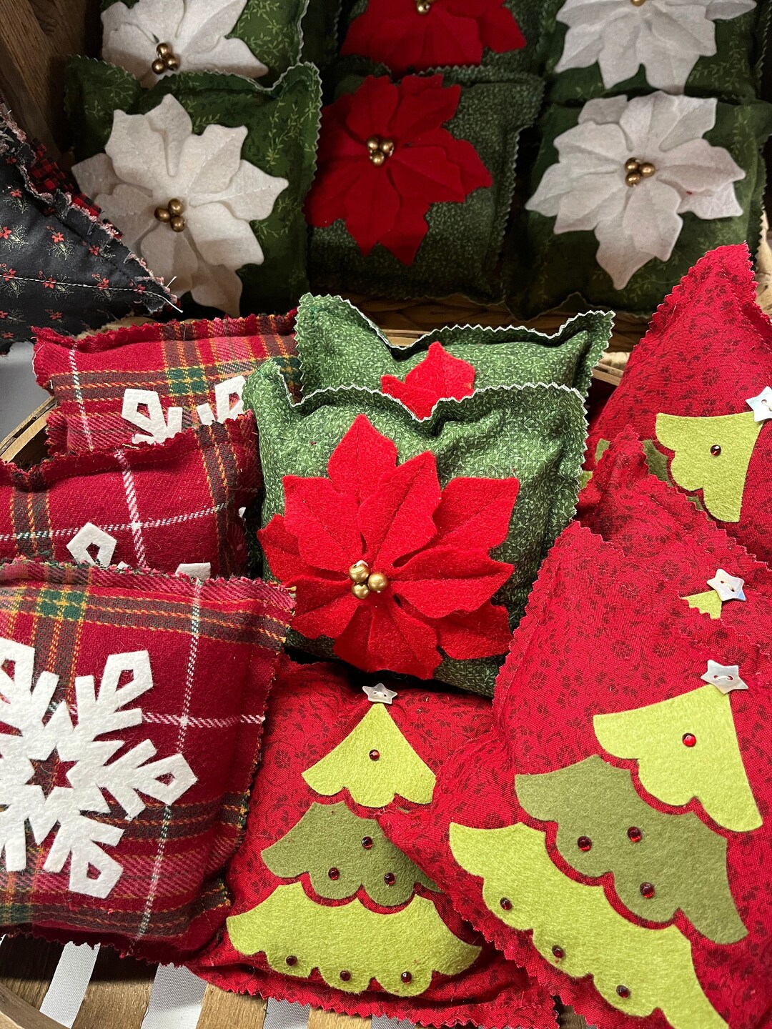 Christmas Bowl Fillers | Poinsettia, Christmas Tree, or Snowflake ...