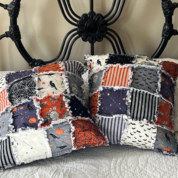 Rag Quilt Pillow - Etsy