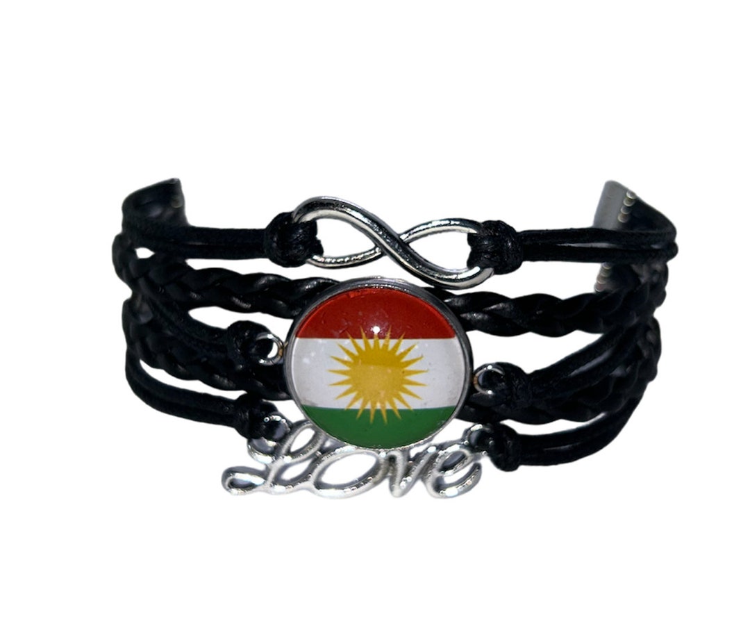 Rojava Kurdistan Flag Kurdish Flag Leather Black - Etsy