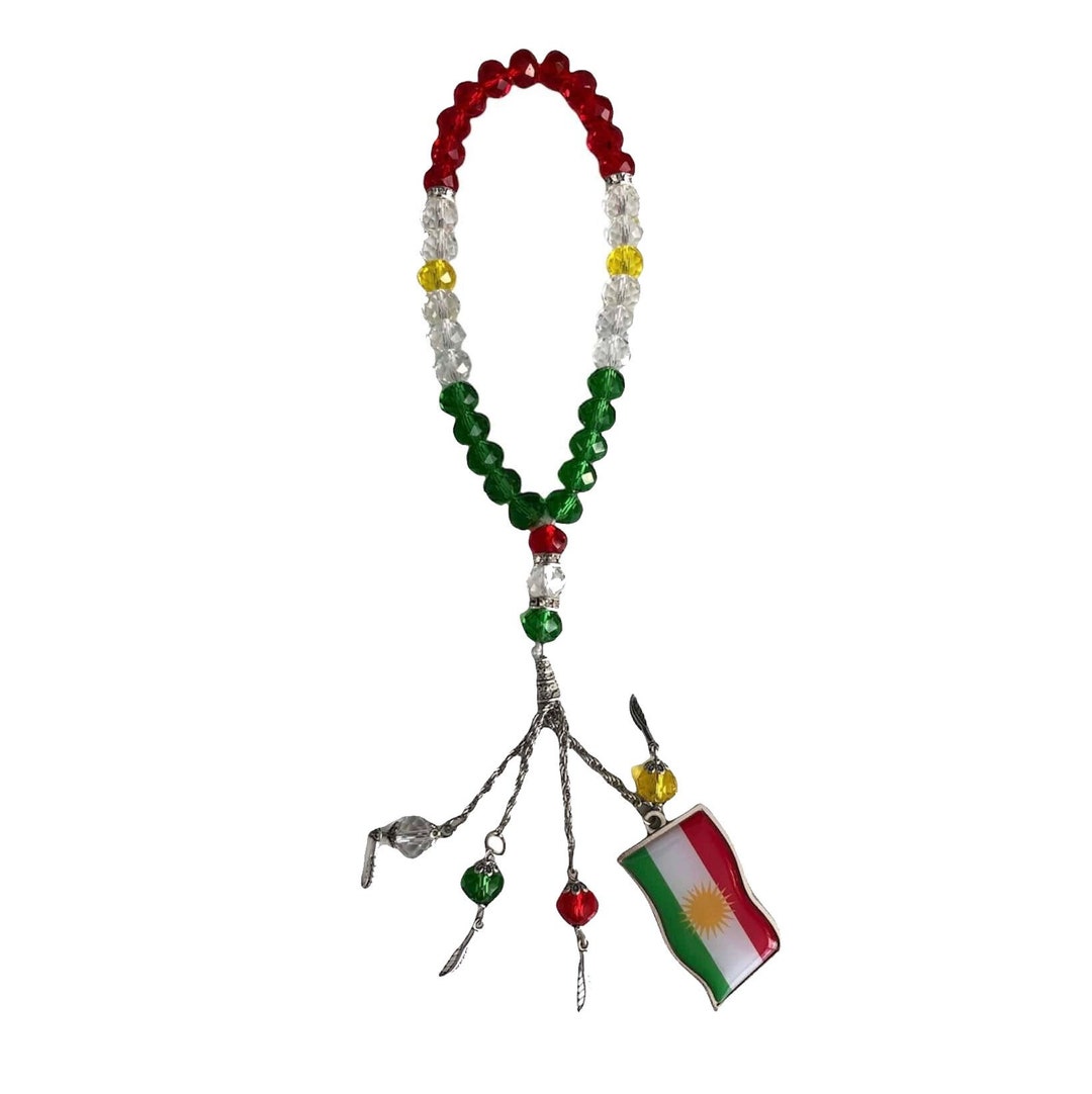 Kurdistan Flag Rojava Flag Tasbih Prayer Beads With Pearls for Men and ...