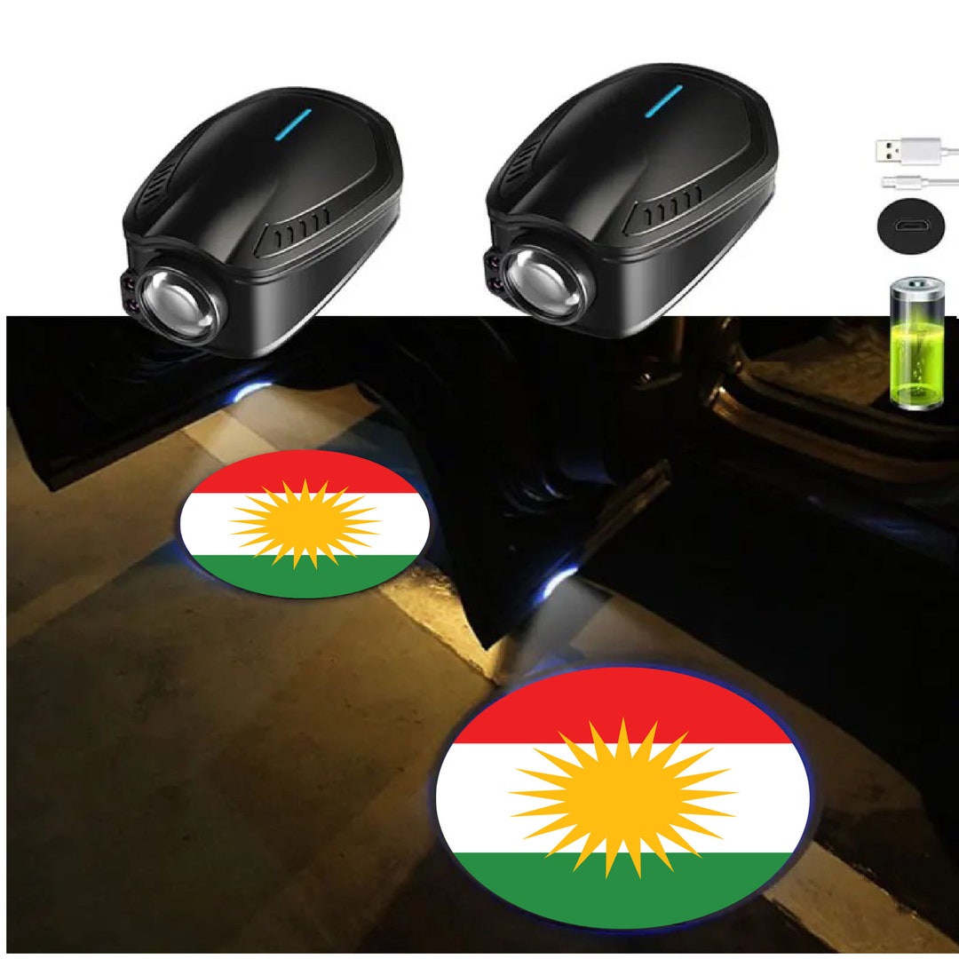 Kurdish Car Projector Projection Kurdish Flag Rojava Flag - Etsy
