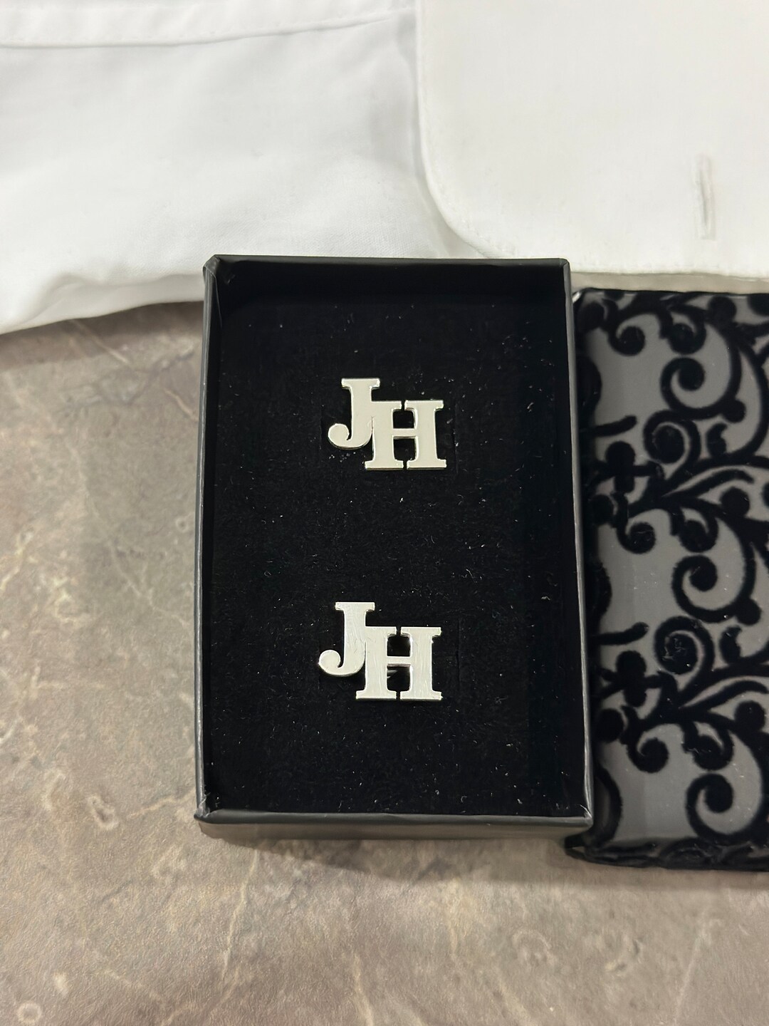 Cufflink Set for Him Personalized Name Cufflinks Groomsman Wedding Gift ...