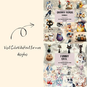 Cute and Funny Farm Animals Clipart PNG Bundle - 78 PNG Cow, Goat, Pig ...