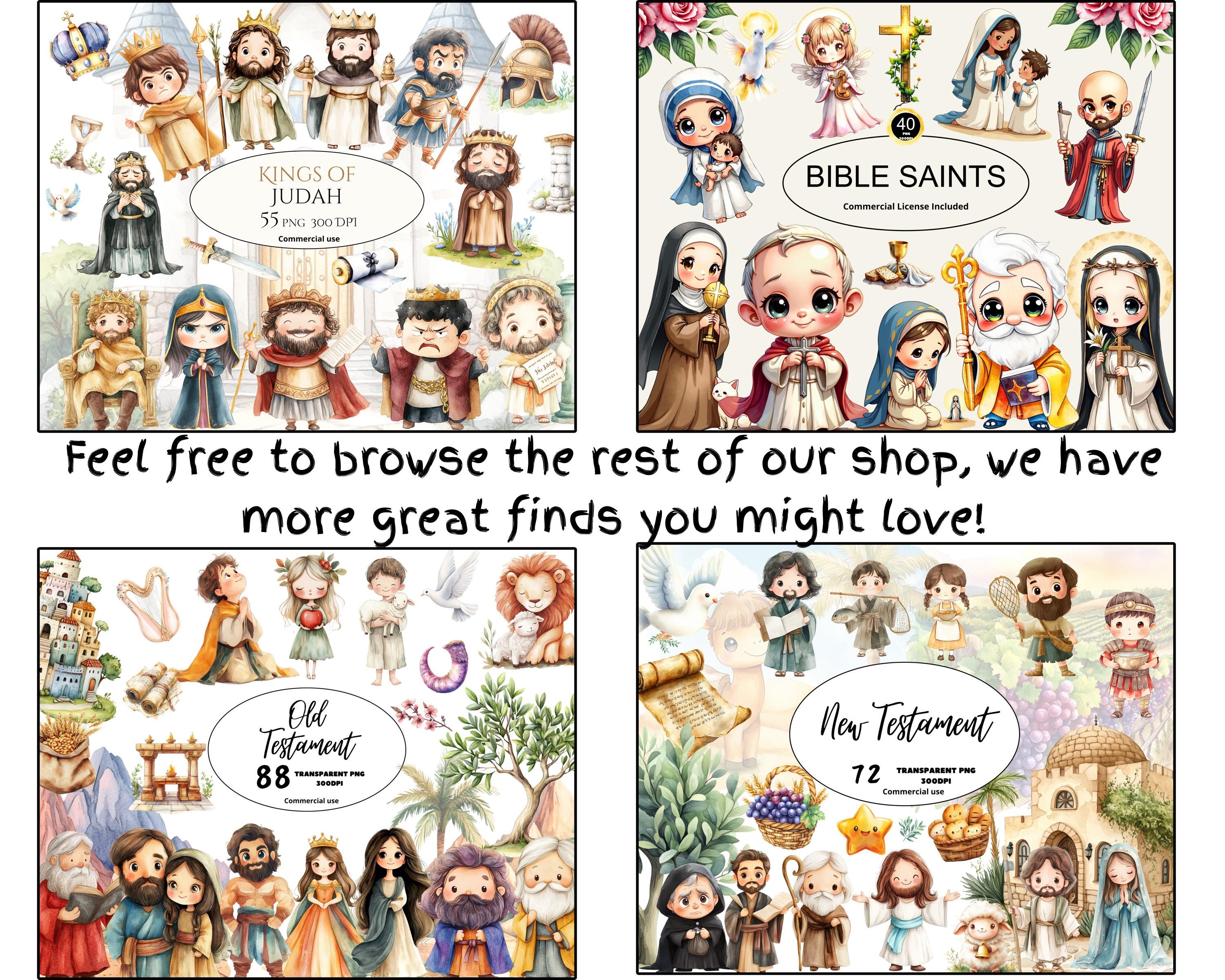 Women of the Bible Clipart Bundle, Biblical People, Praying Sisters ...