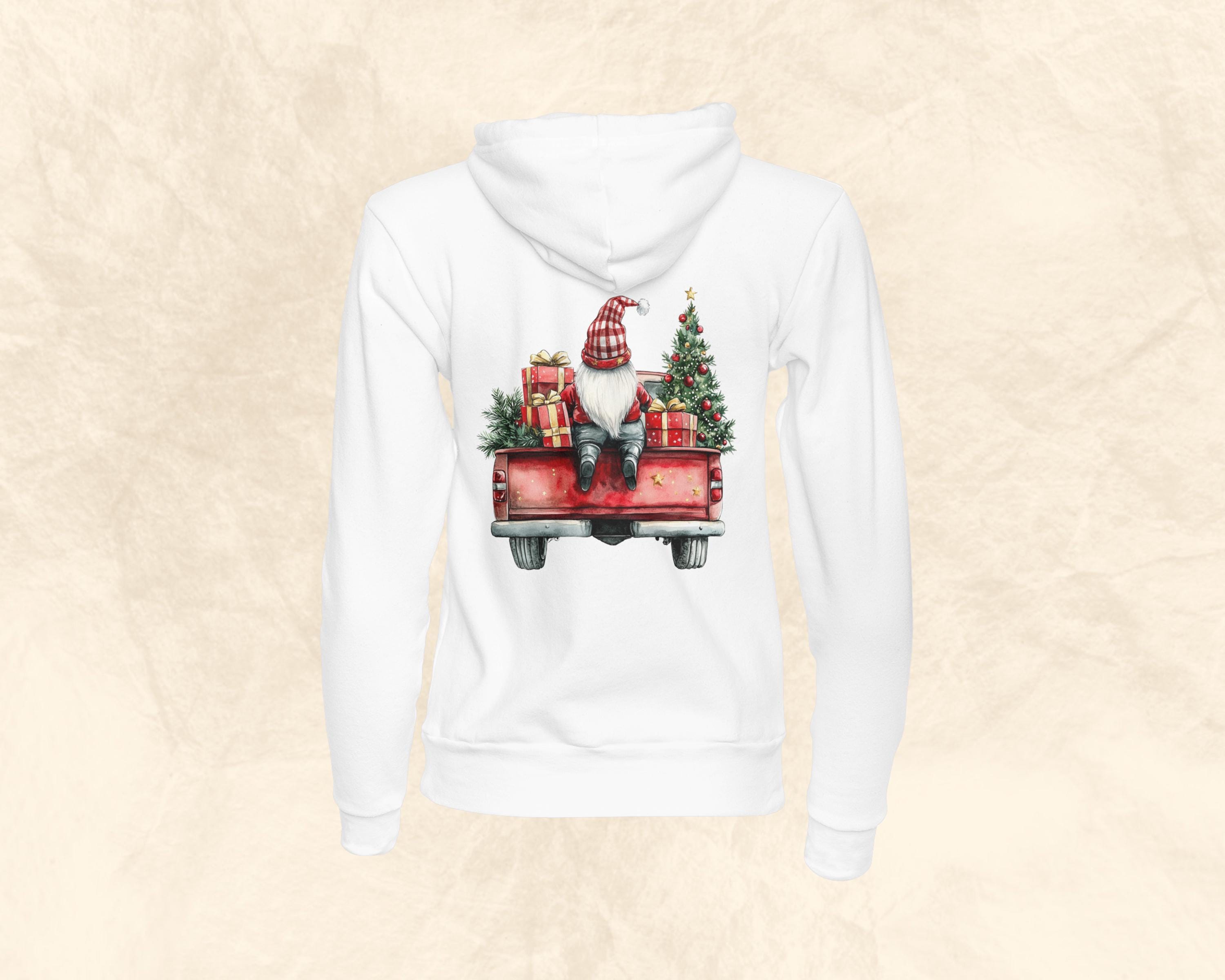 Watercolor Red Christmas Truck and Gnomes Clipart Pngs High Quality ...