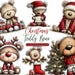 Christmas Teddy Bear Clipart Bundle, Festive Holiday Graphics, Quirky ...