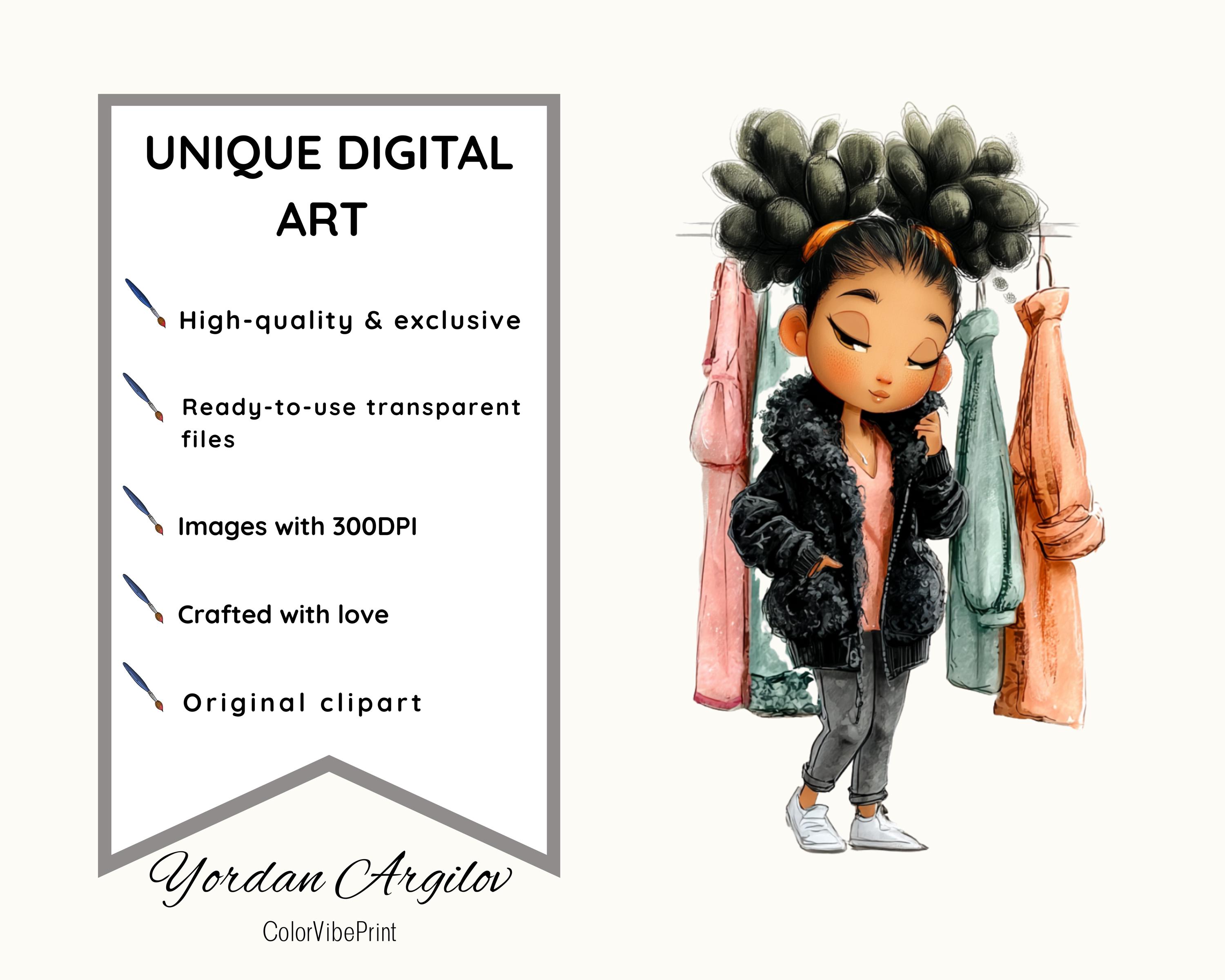 Black Girl Routines Clipart Bundle, Women's Daily Self Care PNG ...