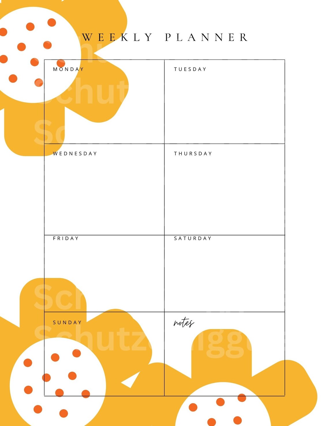 Weekly Schedule Template, Weekly Planner Printable, Homeschool Weekly ...