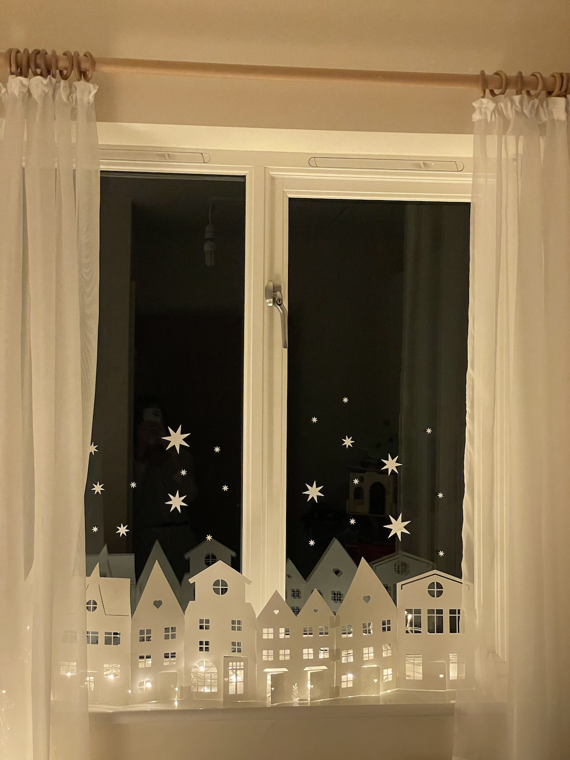 Paper Houses SVG, Christmas Window Display, Concertina Houses, Paper ...