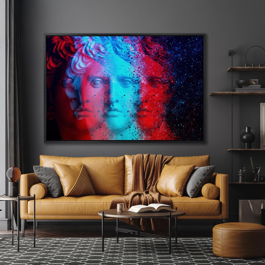 Abstract Artwork David Apollo Canvas Wall Art Glitch Art Apollo ...