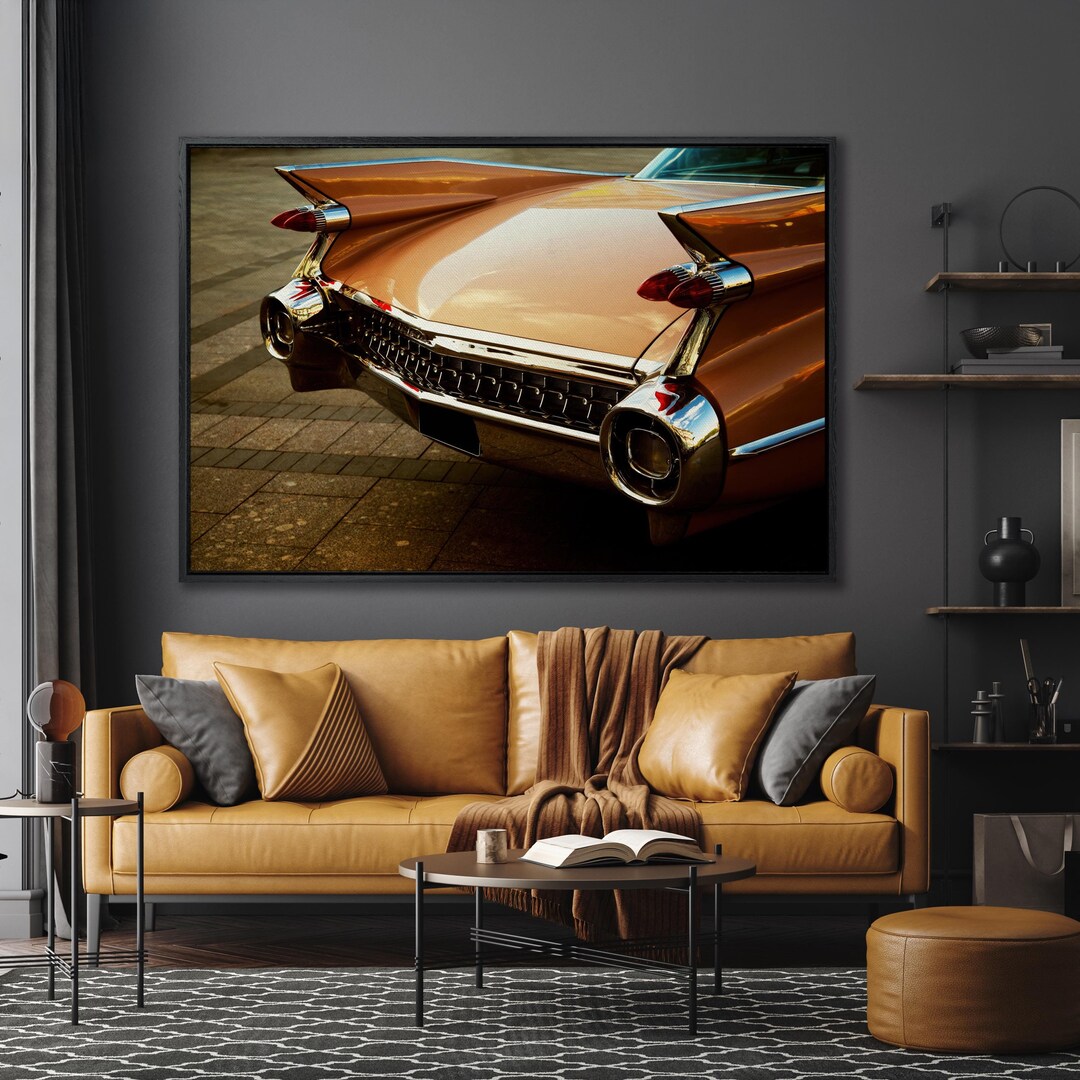 Сadillac Canvas Wall Art Classic Car Art Print American Classic Car ...