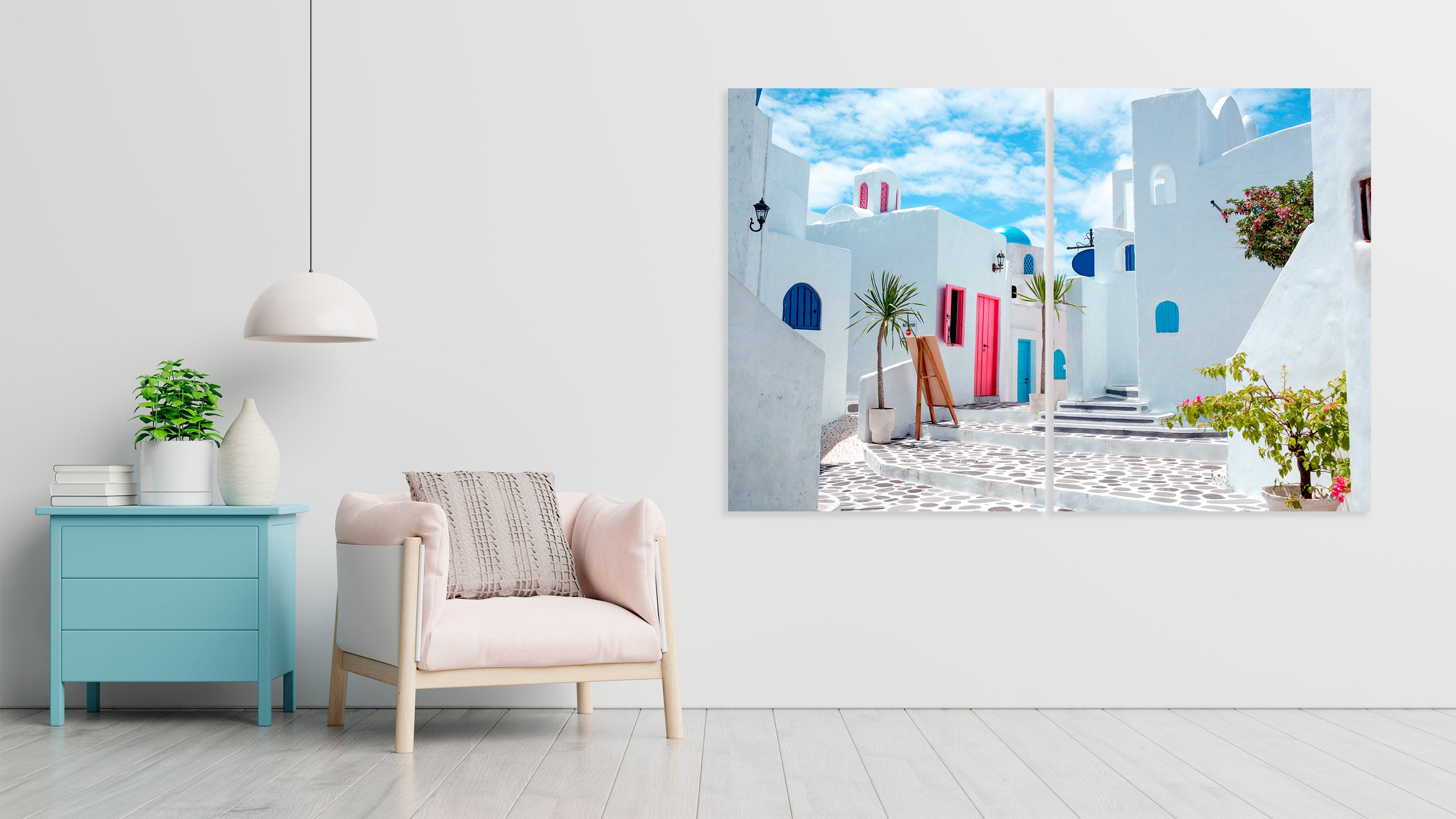 Traditional Cycladic Santorini White Houses Mediterranean Aegean Greek ...