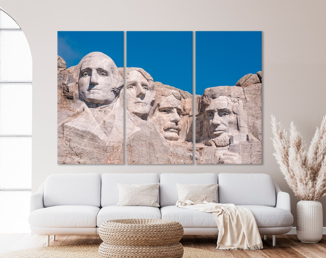 Mount Rushmore National Memorial Canvas Wall Art Tribute to American ...