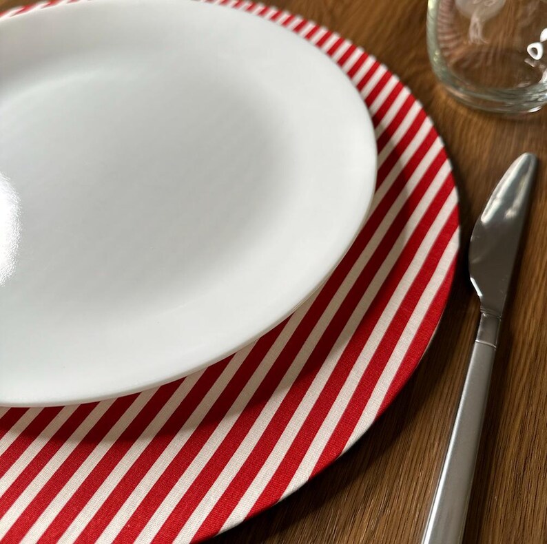 Sousplats Charger Plates Removable Fabric Covers Place Mats Washable ...