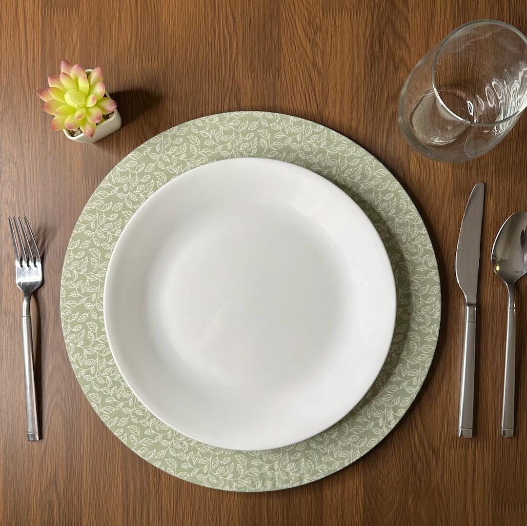 Sousplats - Charger Plates - Removable Fabric Covers - Place Mats ...
