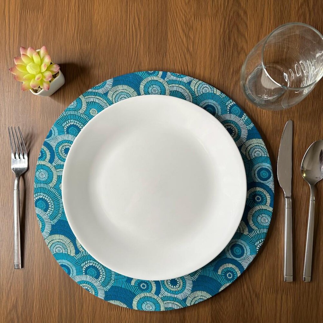 Charger Plates - Removable Fabric Covers - Place Mats - Washable Fabric ...