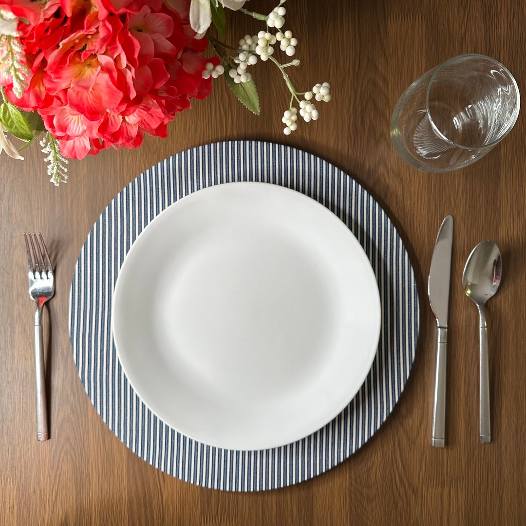 Sousplats Charger Plates Removable Fabric Covers Place Mats Washable ...