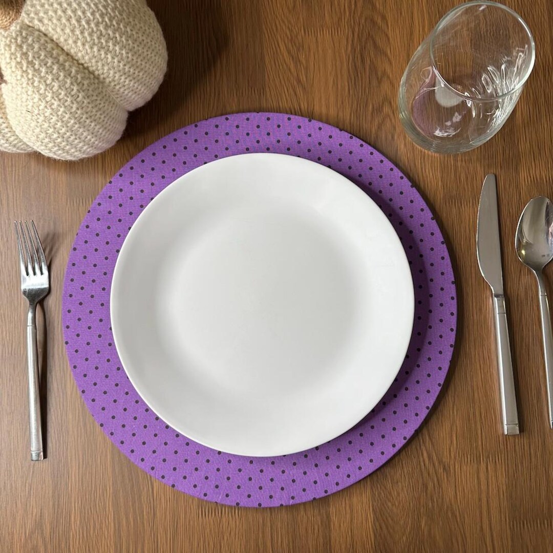 Sousplats - Charger Plates - Removable Fabric Covers - Place Mats ...