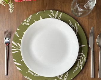 Charger Plates - Removable Fabric Covers - Place Mats - Washable Fabric ...