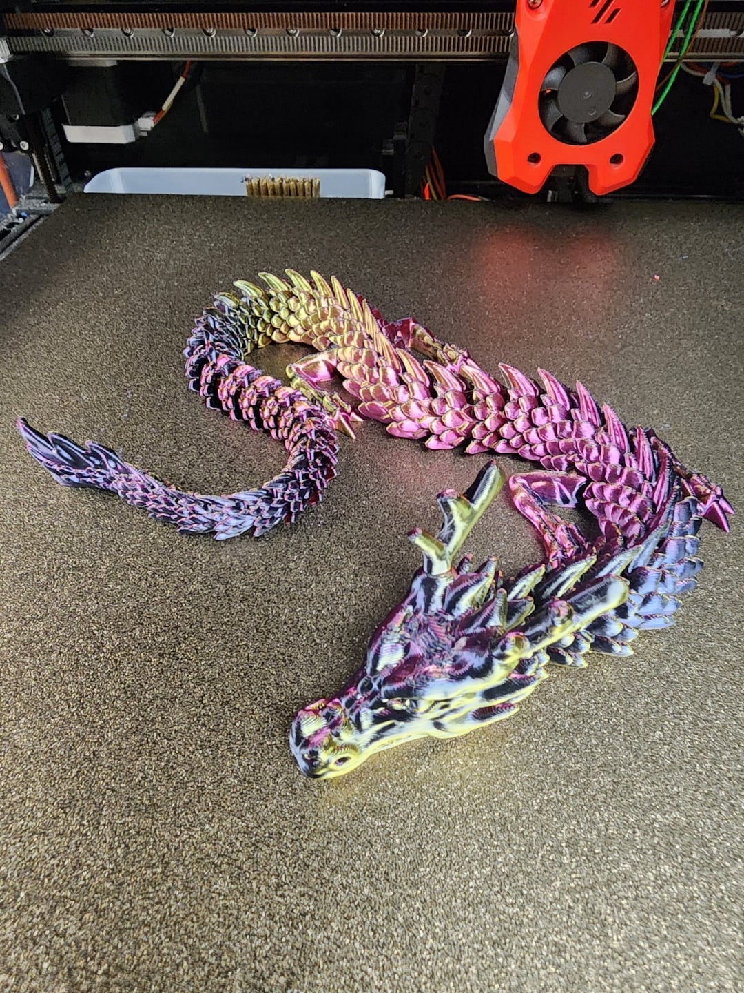 Articulated 3D Printed Horned Dragon - Etsy