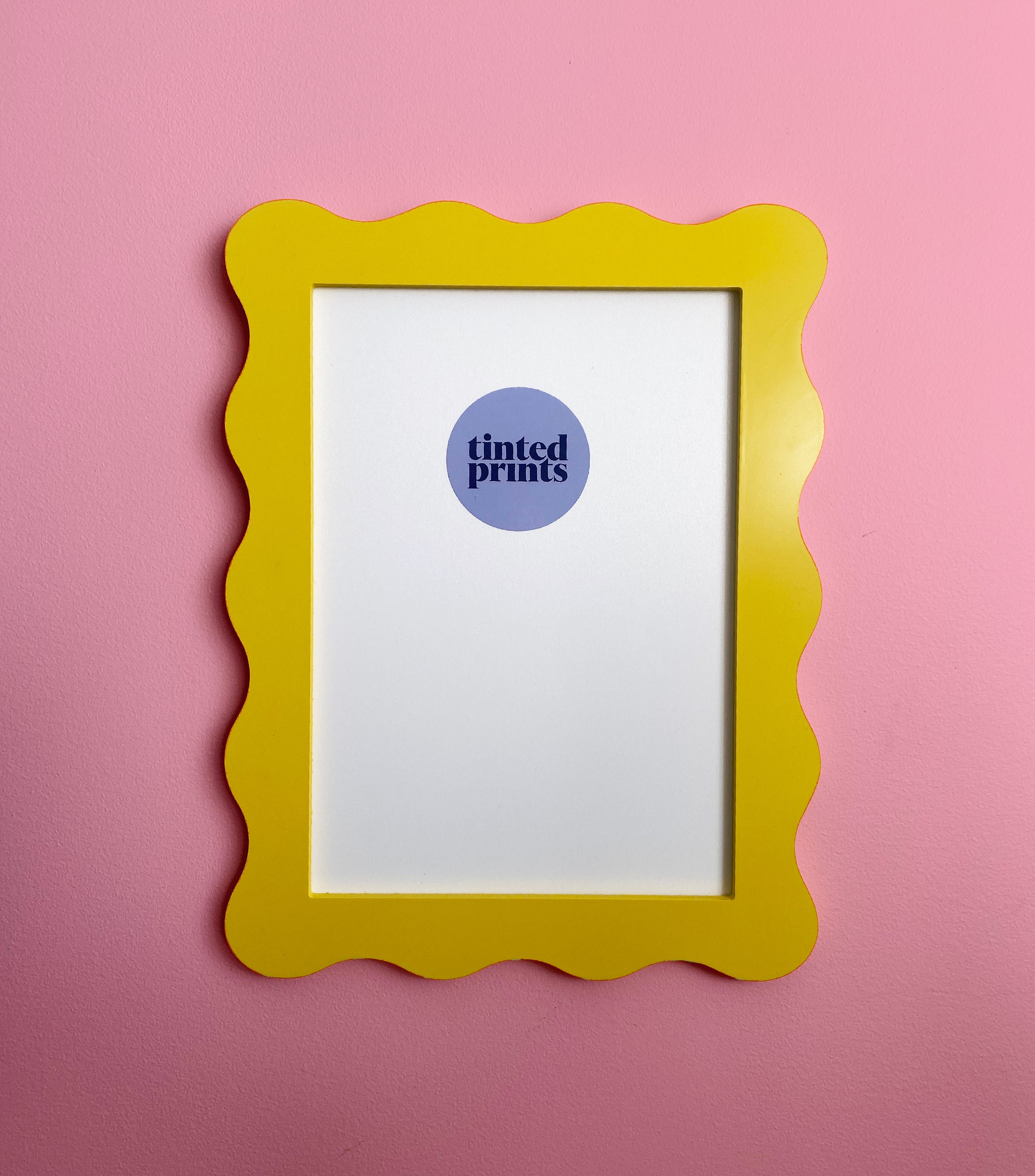 A4 Squiggle YELLOW Wavy Frame Funky Maximalist Colour Home Decor - Etsy