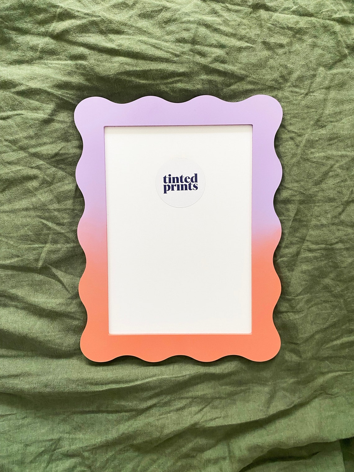 A4 Squiggle OMBRE PURPLE PINK Wavy Frame Funky Maximalist Colour Home ...