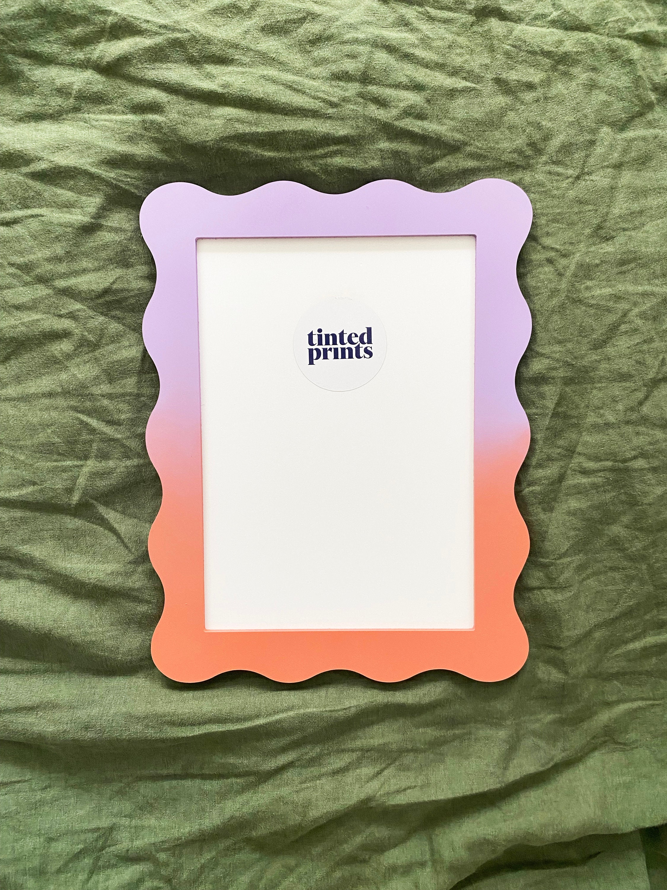 A4 Squiggle OMBRE PURPLE PINK Wavy Frame Funky Maximalist Colour Home ...