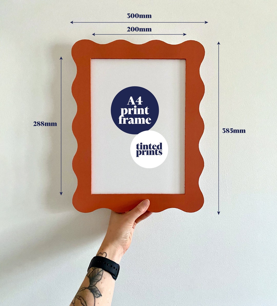 A4 Squiggle DUSTY PINK Wavy Frame Funky Maximalist Colour Home Decor - Etsy