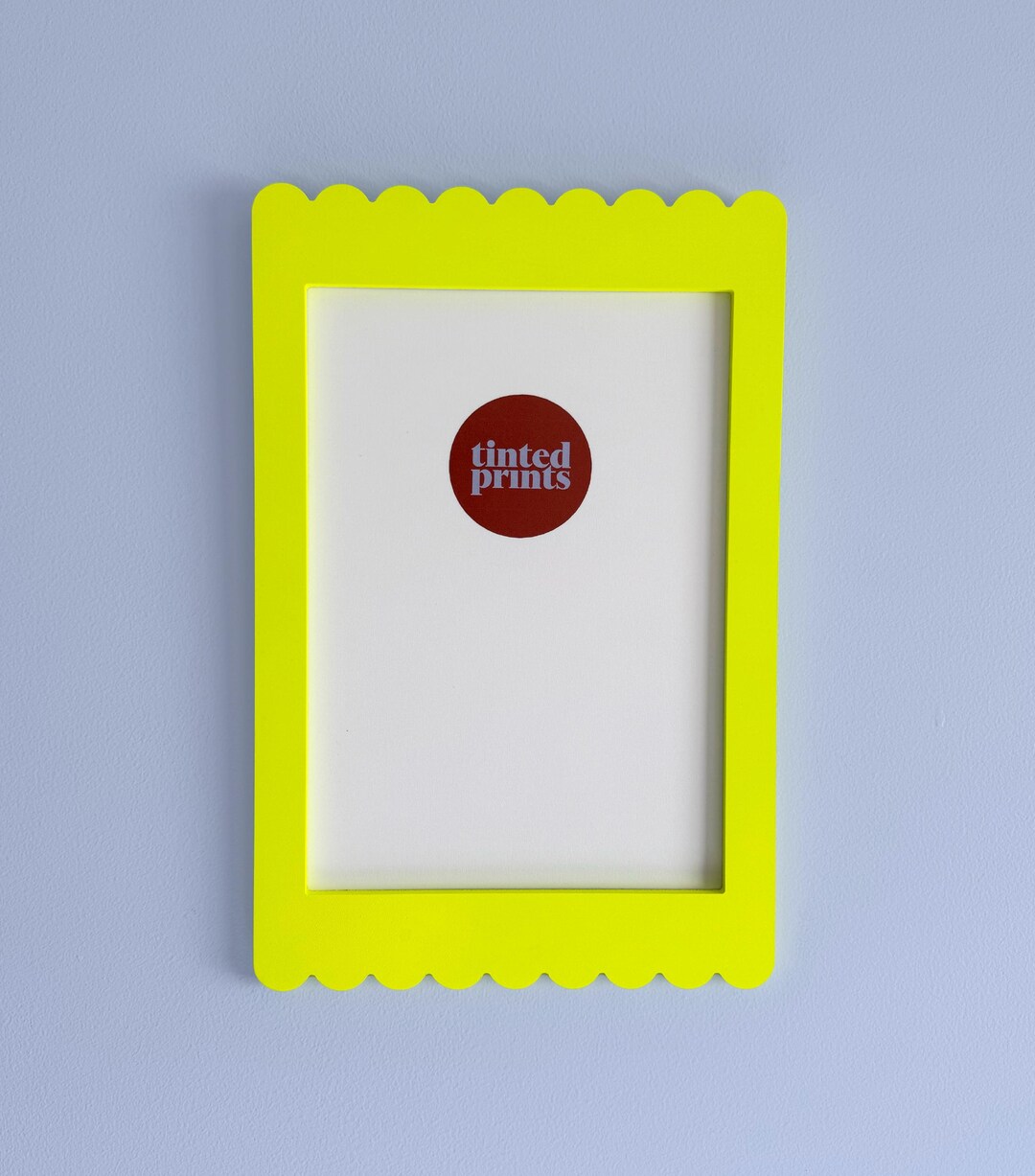 A4 Scallop NEON YELLOW Wavy Frame Funky Maximalist Colour Home Decor - Etsy