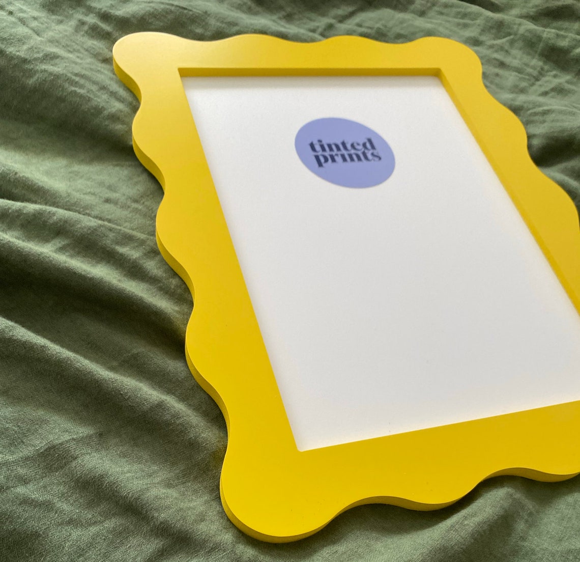 A4 Squiggle YELLOW Wavy Frame Funky Maximalist Colour Home Decor - Etsy