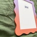 A4 Squiggle OMBRE PURPLE PINK Wavy Frame Funky Maximalist Colour Home ...