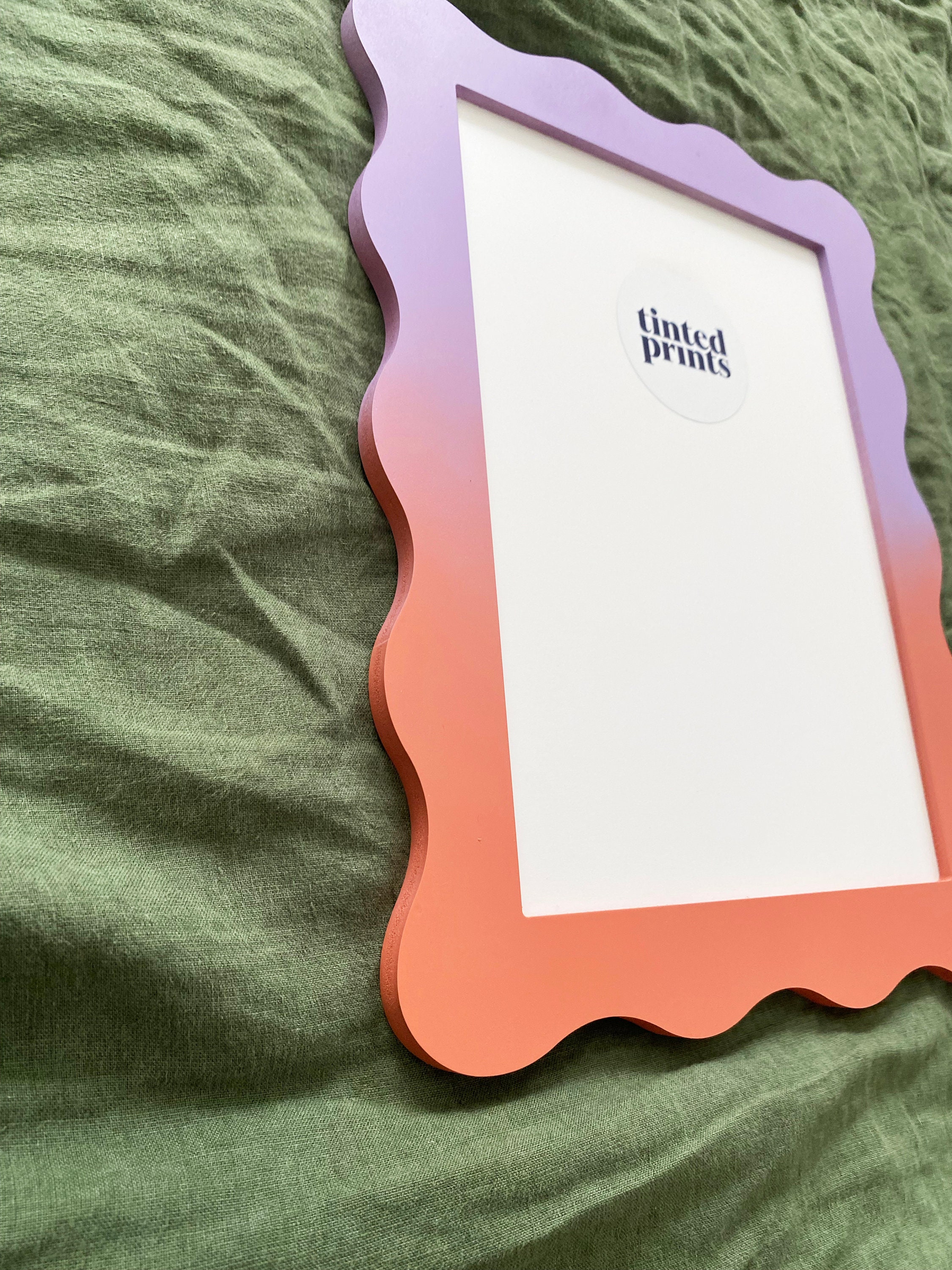 A4 Squiggle OMBRE PURPLE PINK Wavy Frame Funky Maximalist Colour Home ...