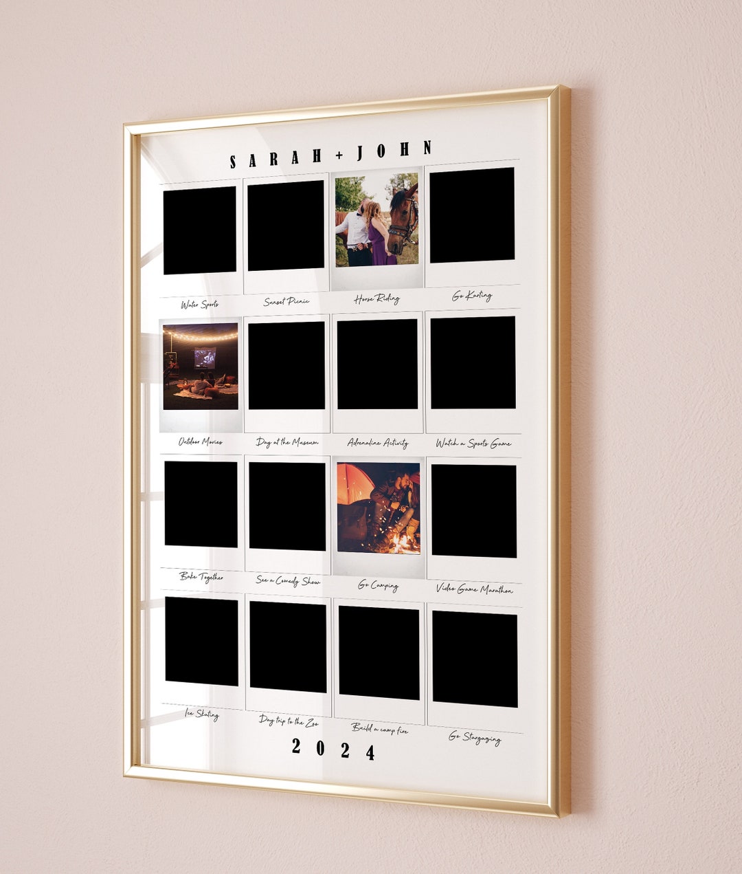 Customisable Cute Polaroid Photo Date Ideas Poster for Couples and ...