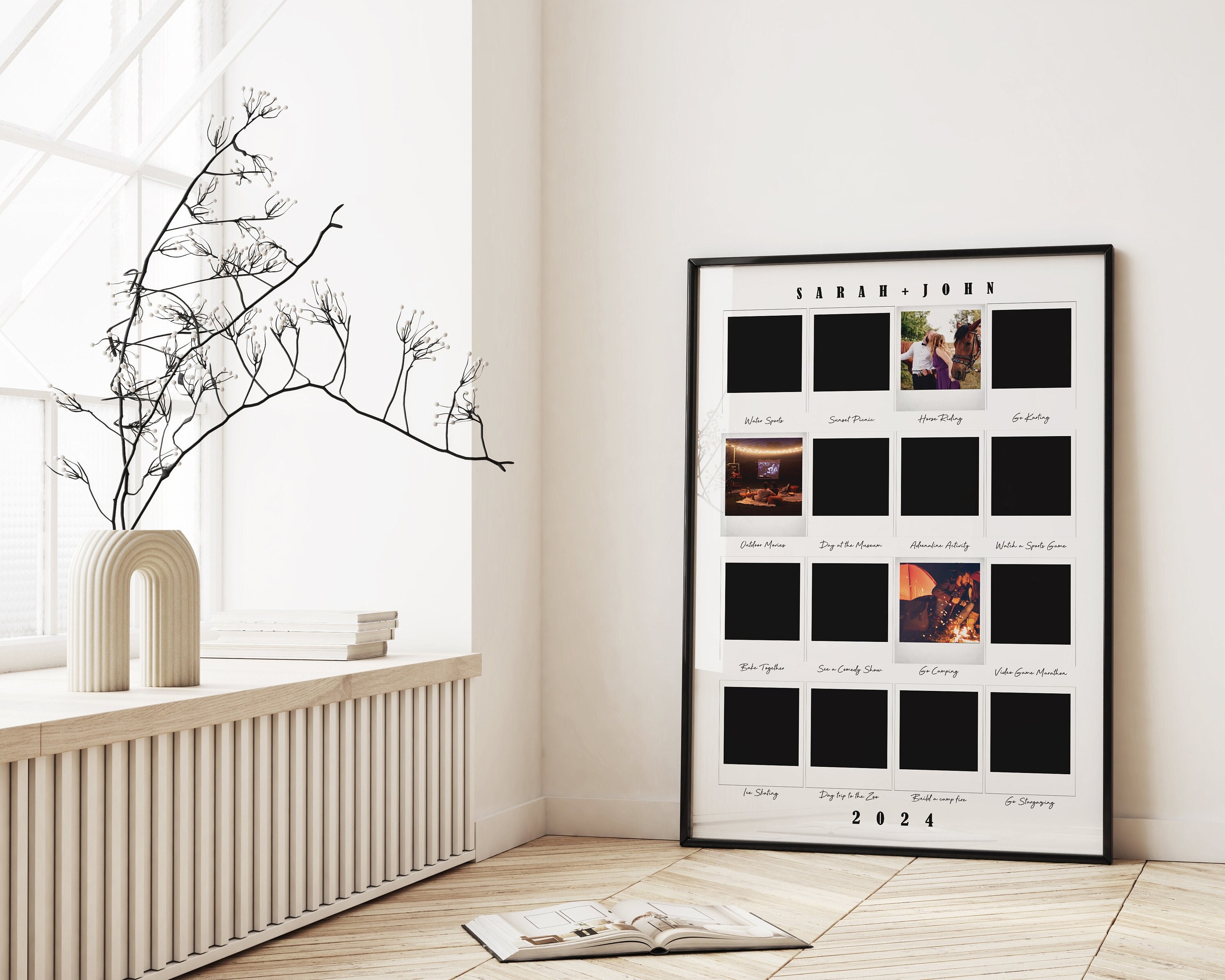 Customisable Cute Polaroid Photo Date Ideas Poster for Couples and ...