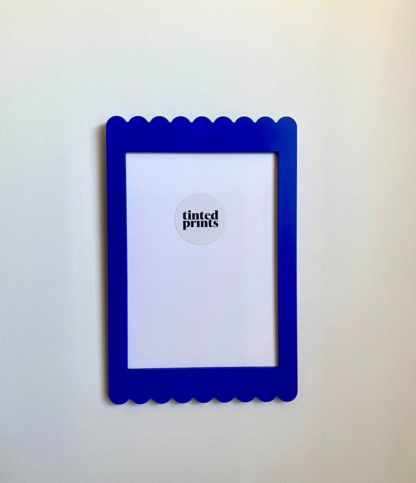 A4 Scallop Cobalt Blue Wavy Frame Funky Maximalist Colour Home Decor - Etsy