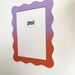 A4 Squiggle OMBRE PURPLE PINK Wavy Frame Funky Maximalist Colour Home ...