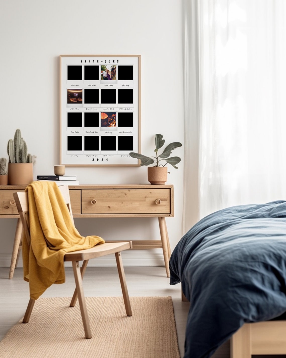 CUSTOMISABLE Cute Polaroid Photo Date Ideas Poster for Couples and ...